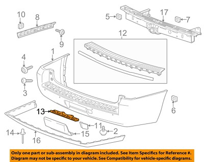 GM OEM 15-20 Yukon XL,Yukon Rear Bumper Bumper Components-Lower Bracket ...