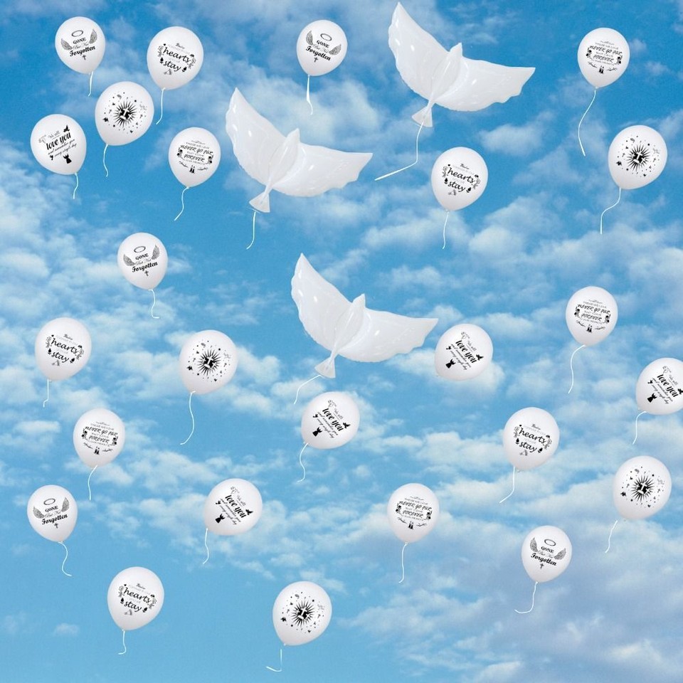 White Dove Balloons Dove Memorial Balloons Biodegradable Men | eBay