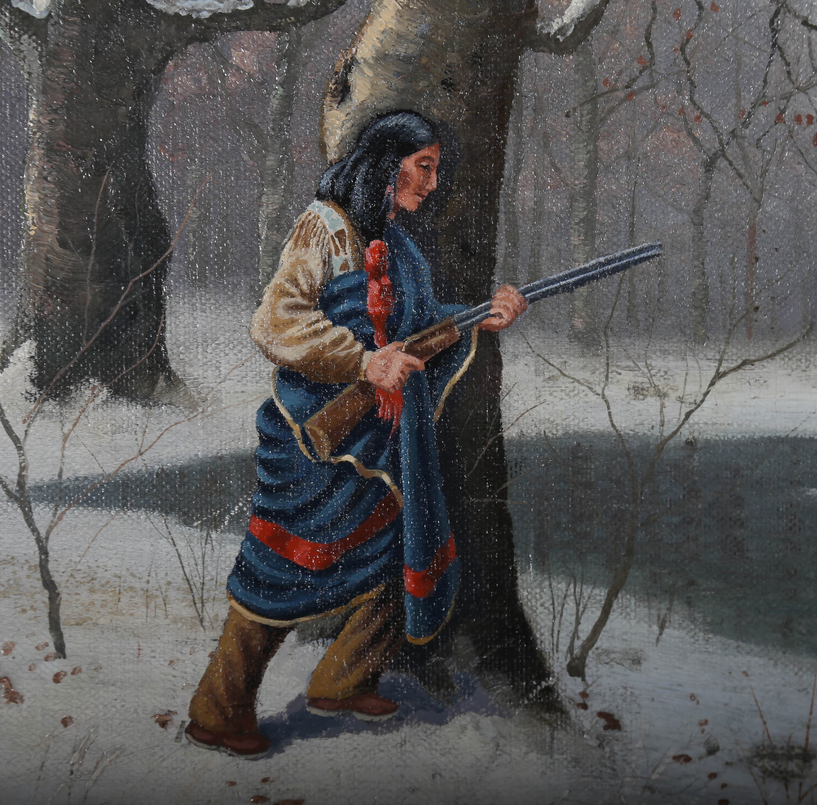 Manner of Louis Benton Akin - Native American Mid 20th Century Oil, On ...