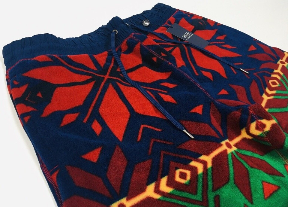 Polo Ralph Lauren Southwestern Aztec Indian Tribe Fleece Jogger Pants ...