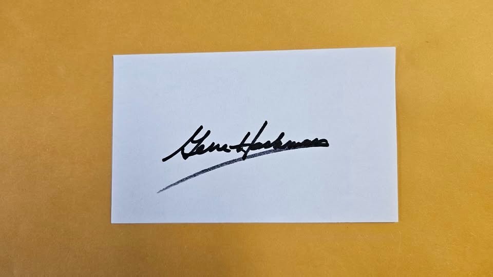 GENE HACKMAN SIGNED 3x5 INDEX CARD AUTOGRAPH | eBay