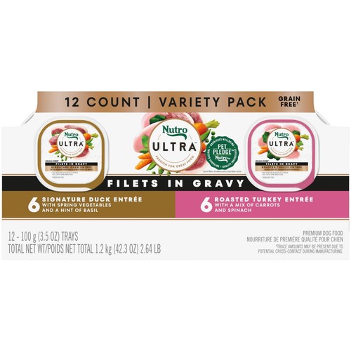 Nutro Ultra Filets In Gravy Duck & Roasted Turkey Variety Pack Wet Dog ...