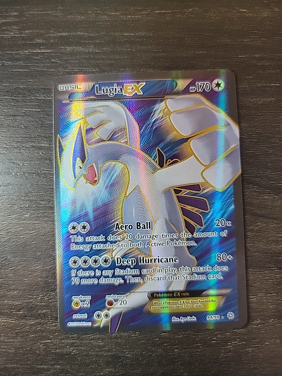 Pokémon TCG Lugia-EX Holo Full Art Ultra Rare Card Ancient Origins 94/ ...