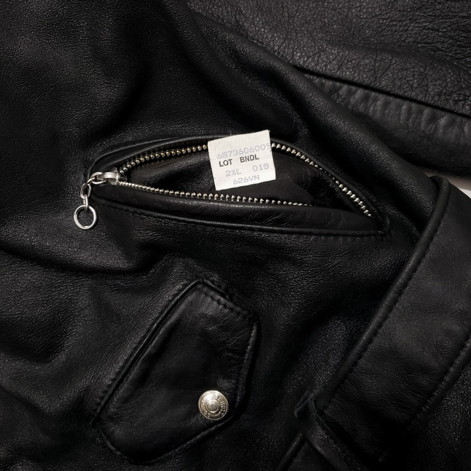 SCHOTT 626VN PERFECTO Vintaged Fitted Cowhide Leather Biker Moto Jacket ...