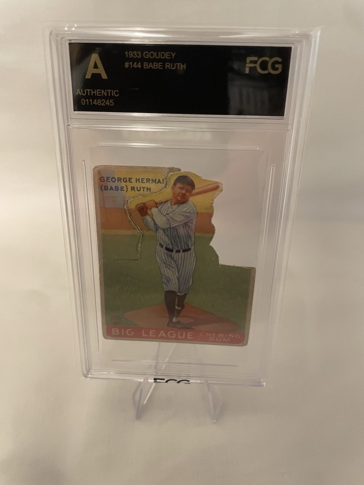 1933 Goudey #144 Babe Ruth Fcg Graded Authentic. Good Color! | eBay