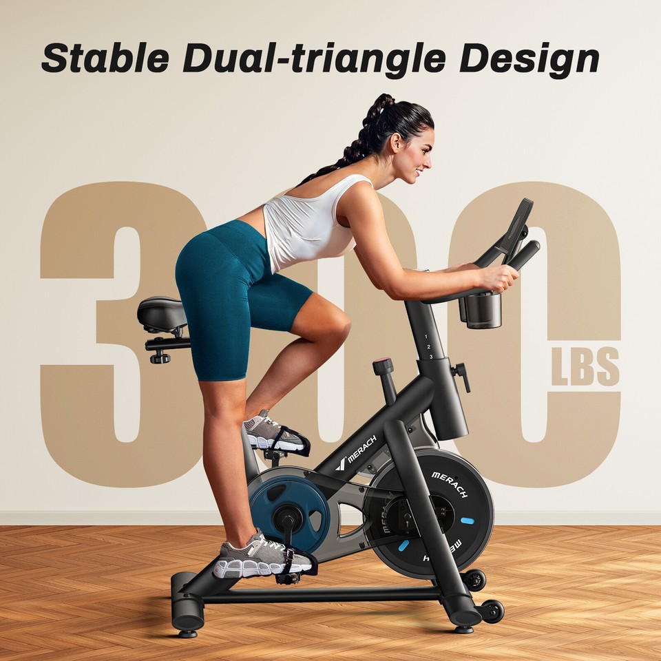 MERACH S26 Home Exercise Bike Quiet Stationary Fitness Bicycle Workout ...