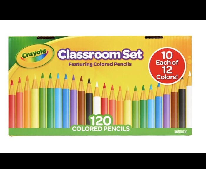 Crayola Colored Pencils Box Crayola Colored Pencils, Pre Sharpened, 30