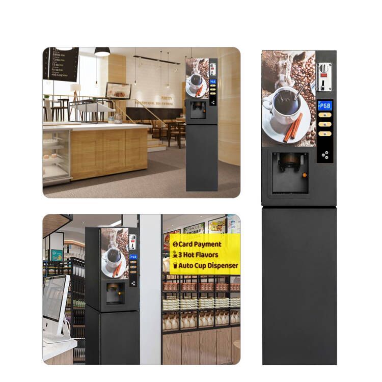 Coffee Vending Machine Coin Acceptor Automatic Cup Drop Coffeemaker w ...