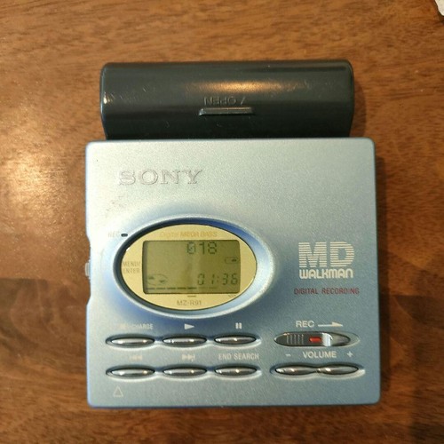 SONY minidisc MD walkman player recorder MZ-R91 blue used work japan ...