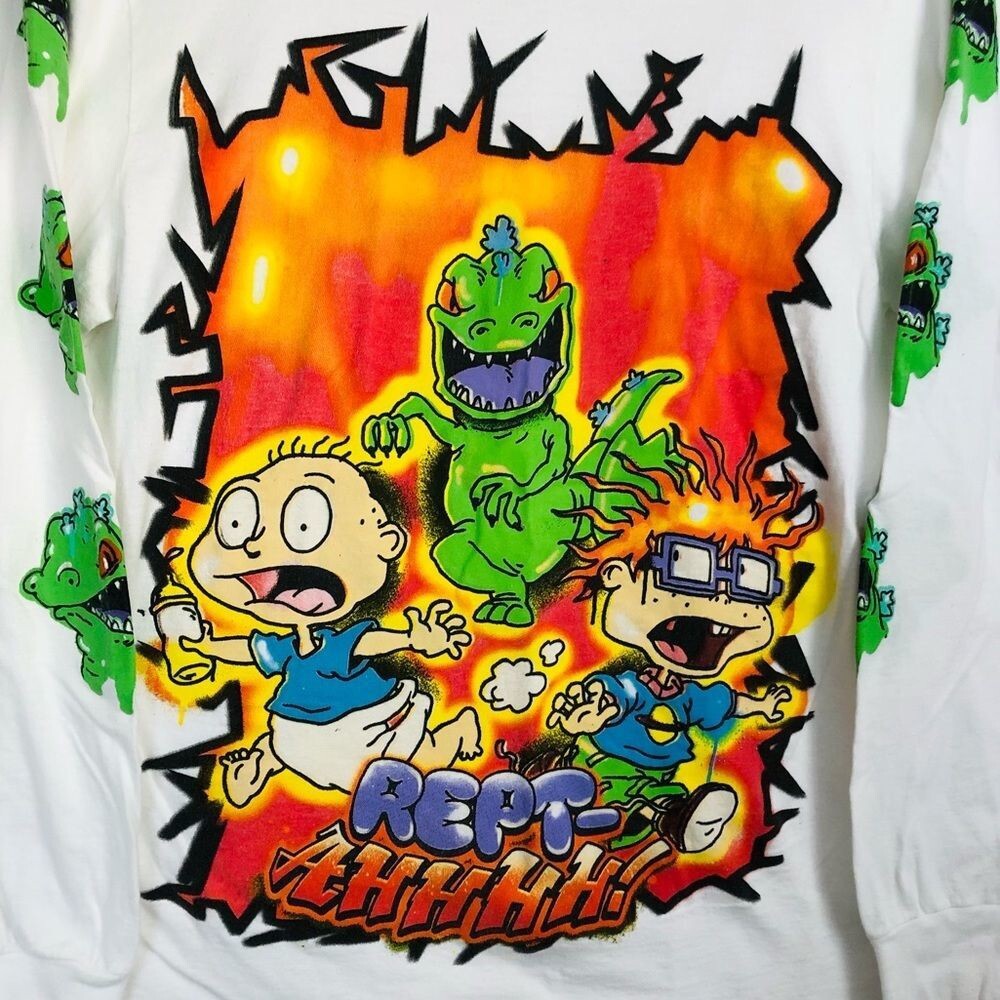 Nickelodeon Rugrats Graphic Tee Crew Neck Long Sleeve… - Gem