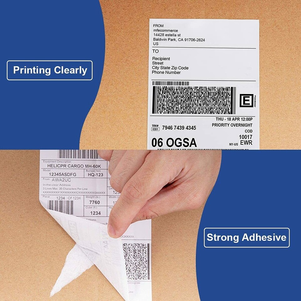 Fanfold 4"x6" 4x6 Direct Thermal Labels. Shipping / Barcode Labels for ...
