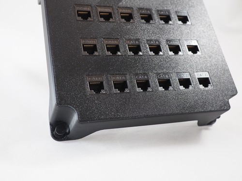 Patch Panel, 24-Port, Cat6 Keystone Jacks for Leviton Structured Media ...
