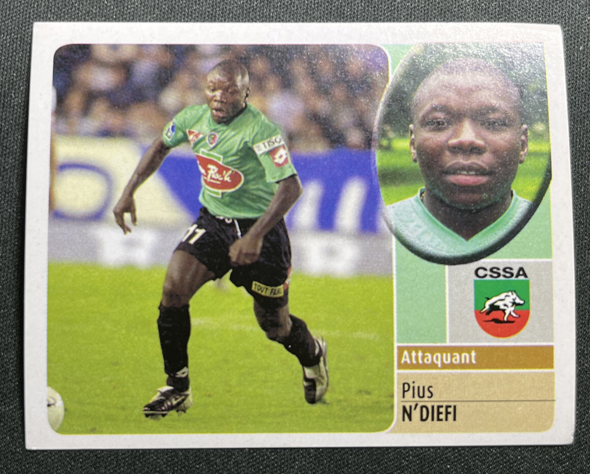 PIUS N'DIEFI CS SEDAN ARDENNES CSSA PANINI FOOT 2003 FOOTBALL 2002-2003 ...