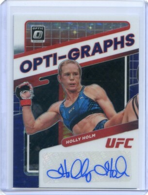 2022 Donruss Optic UFC HOLLY HOLM Opti-Graphs Auto FOTL PURPLE STARS ...