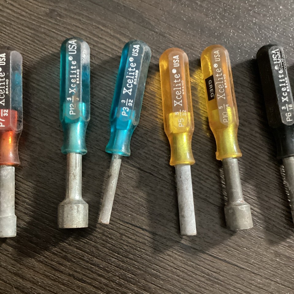 Xcelite PS Mini Nutdriver Screwdriver Set 1/8, 1/4, 9/32, 7/32, 3,/32 ...