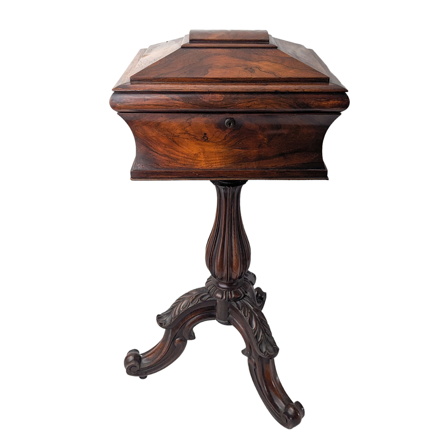 Antique 19th Century Regency Mahogany Wood Teapoy Sarcophagus Chest ...