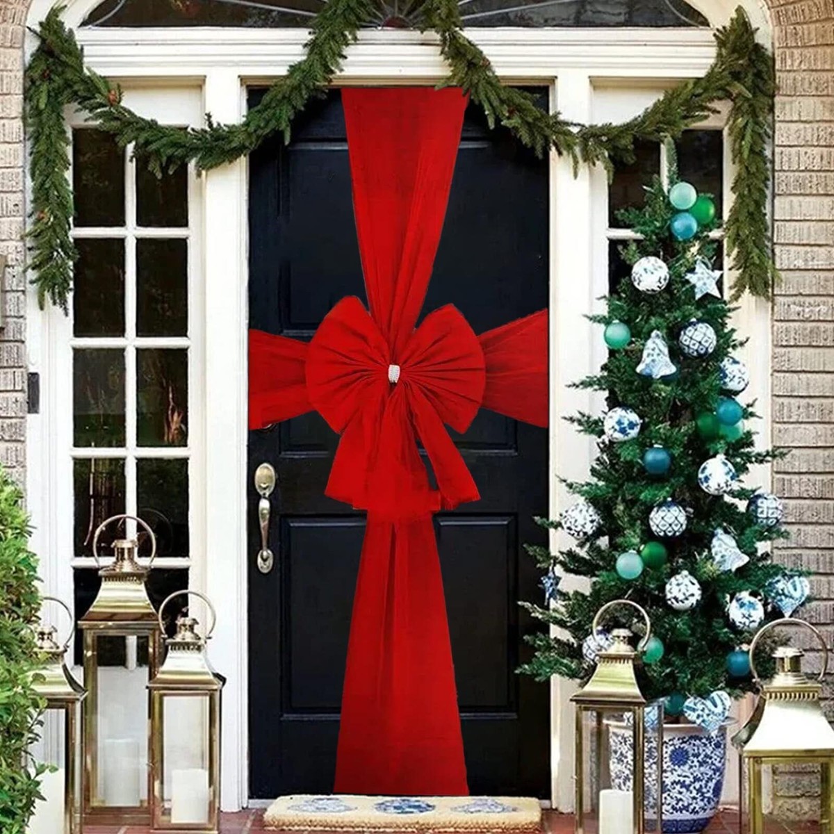 Red Christmas Front Door