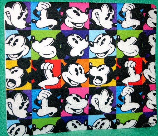 DISNEY PARK COLLECTIBLE MICKEY MOUSE COMPUTER MOUSE PAD MANY FACE OF ...