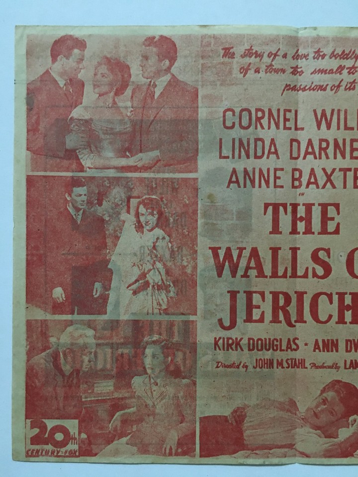1948 Hollywood Movie Herald THE WALLS OF JERICHO. Cornel Wilde, Linda ...