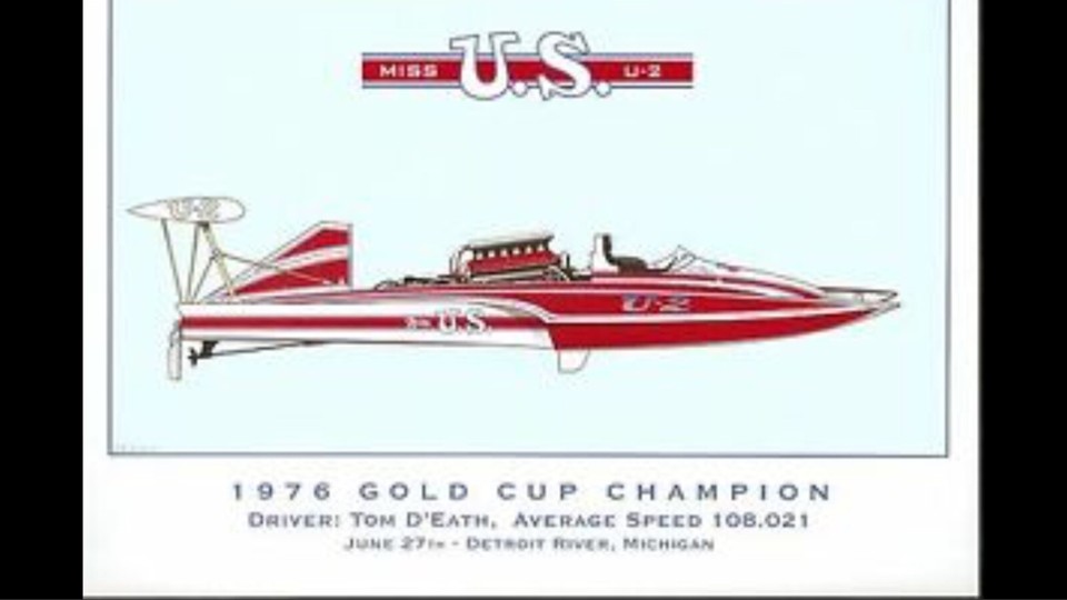 46" HYDROPLANE RC MODEL BOAT HULL KIT - ‘76 Miss US - w/Rear Wing USA ...