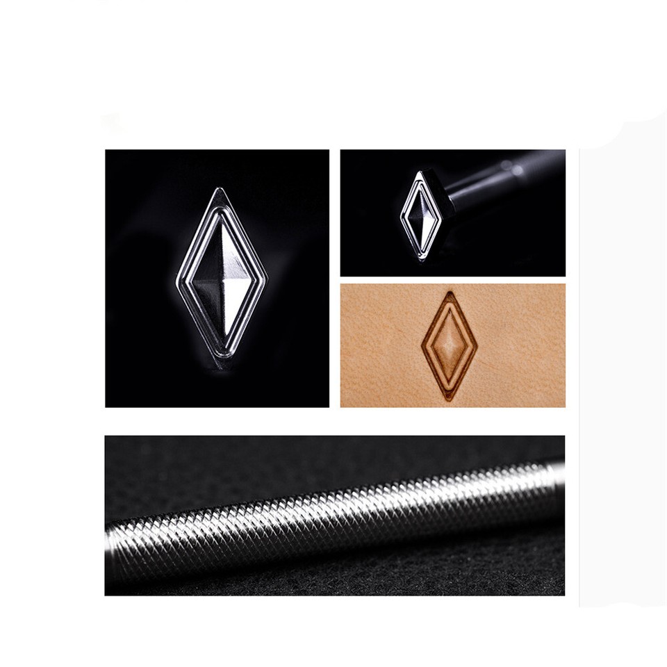 Diamond Stamps 3D Geometric Pattern Leather Stamping Tools in Stainless ...