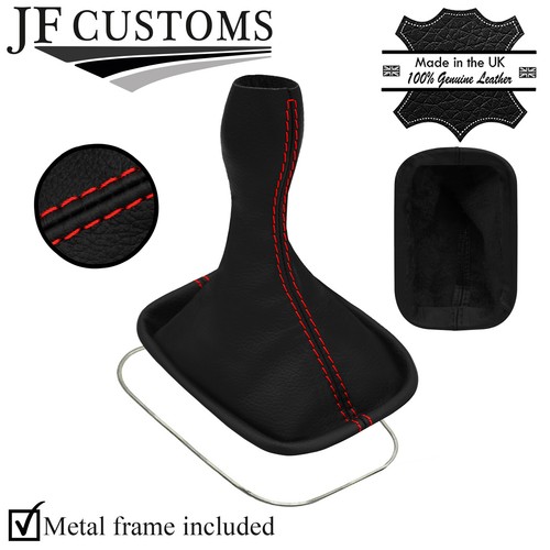 RED STITCH TOP GRAIN LEATHER SHIFT BOOT+METAL FRAME FOR PORSCHE 911 993 ...