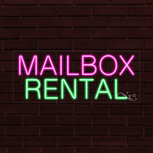BRAND NEW "MAILBOX RENTAL" 30x12X1 INCH LED FLEX INDOOR SIGN 30090 | eBay