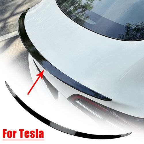 For Tesla Model 3 2017-2023 Rear Trunk Spoiler Wing ABS Glossy Black ...