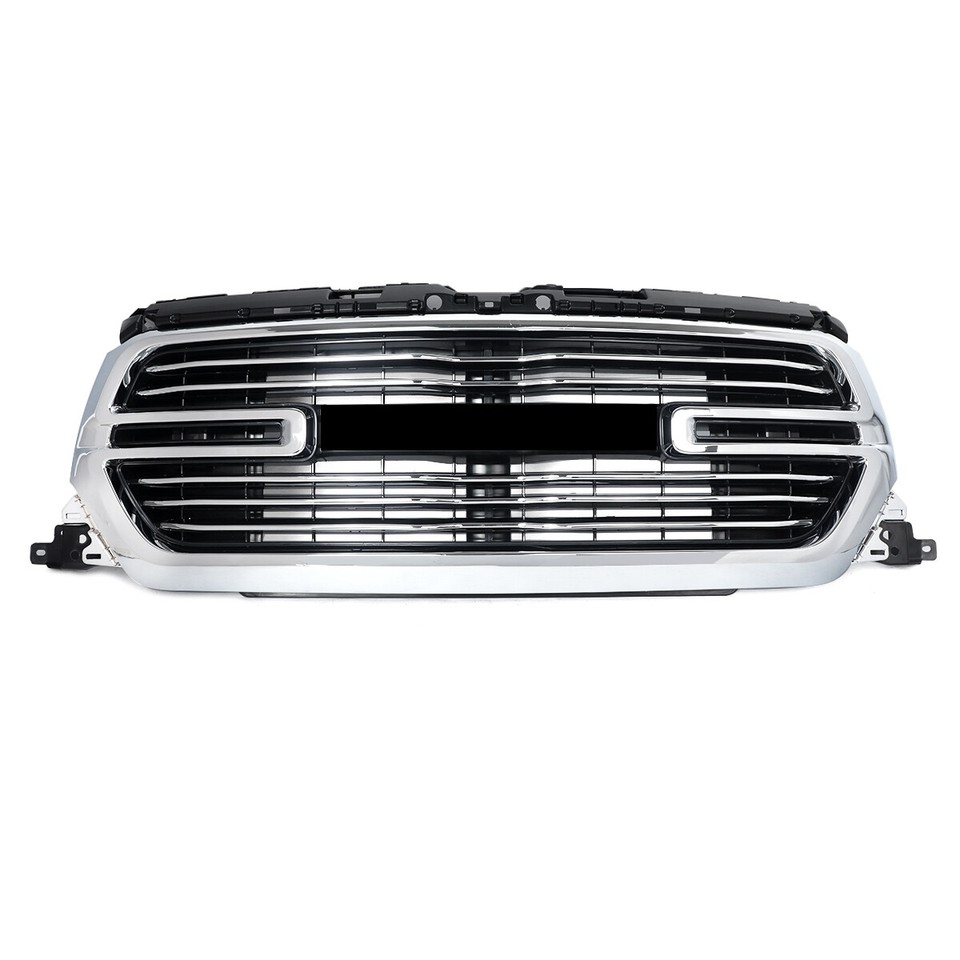 Fits Dodge Ram 1500 Laramie 2019-2024 Chrome Front Upper Grille Grill ...