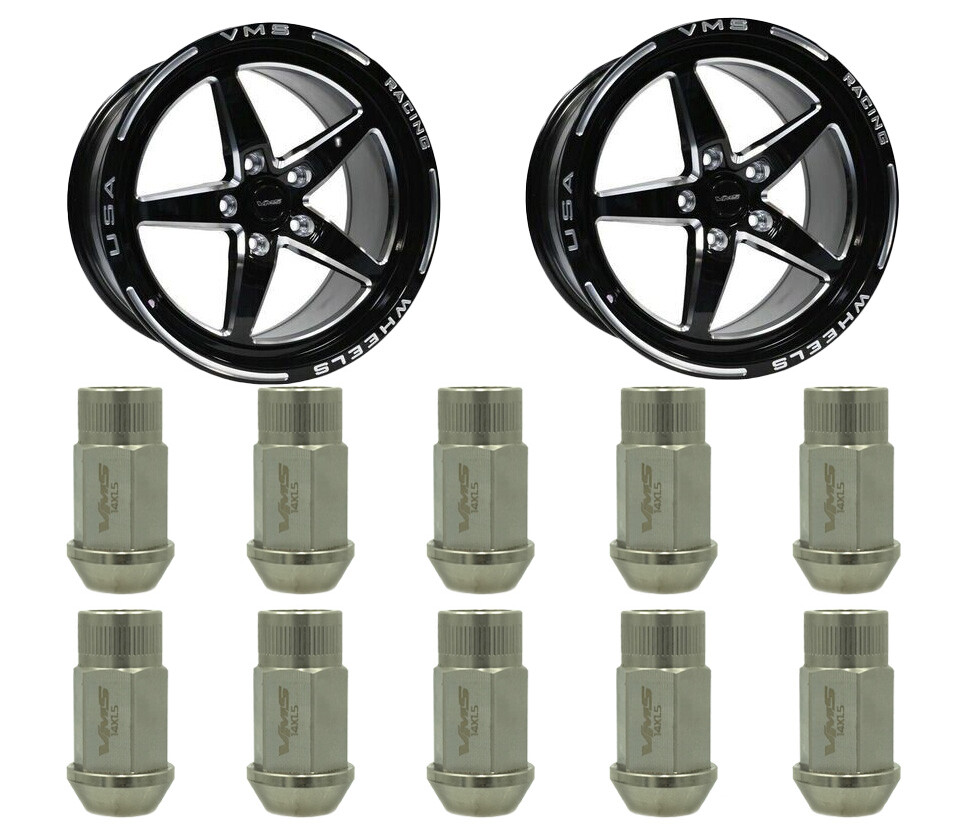2010-2021 Chevy Camaro SS V6 VMS Wheels 17x10 44ET 5x120 & 10x 14X1.5MM ...