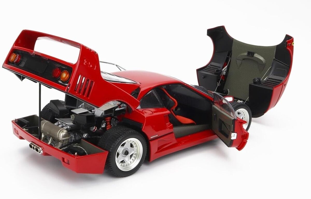 Original 1/18 Ferrari F40 KS08416R Miniature Super Car Toy Original 1/18 Ferrari F40 KS08416R Miniature Super Car Toy