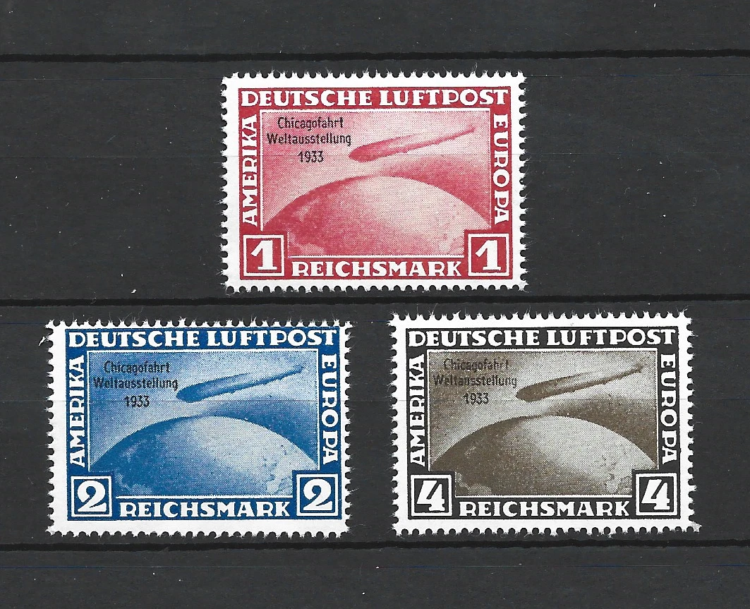 M4- ALLEMAGNE III REICH graf zeppelin chicago YT 42A 42B 42C ...