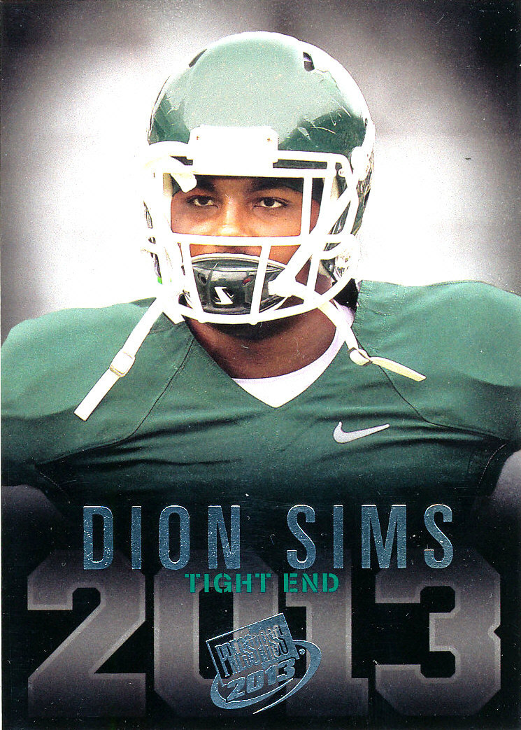 PRESS-PASS Dion Sims RC BEARS DOLPHINS MSU Michigan St SPARTANS | eBay