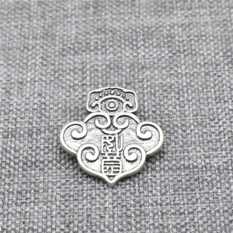 4pcs of 925 Sterling Silver Happy Charms with Eye Imprint for Bracelet ...
