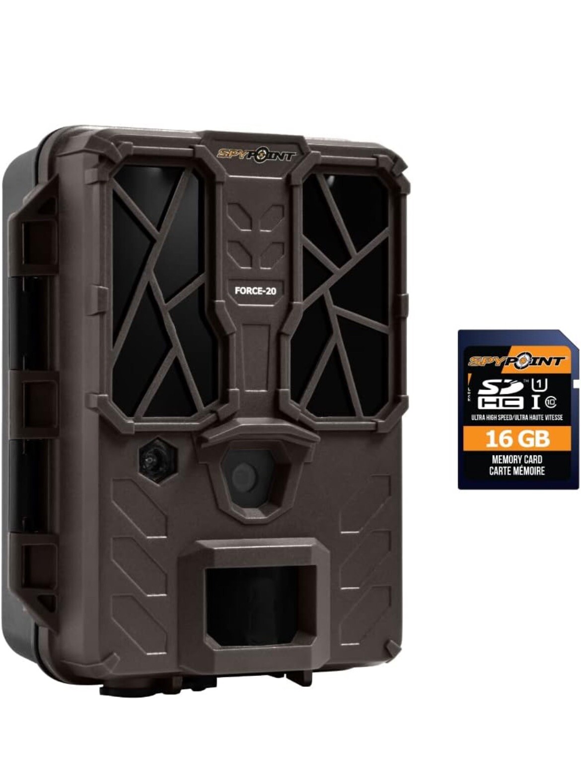 SpyPoint 20MP Compact HD Game Trail Security Camera w/ 16GB SD Card ...