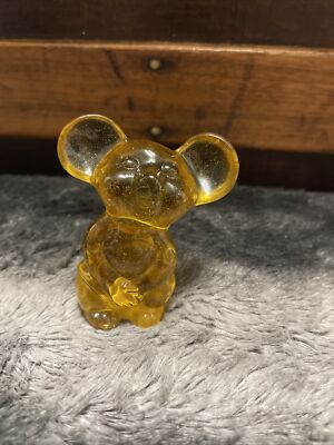 Fenton Art Glass Unpainted Amber Mouse Made in the USA 12 NFGS | eBay