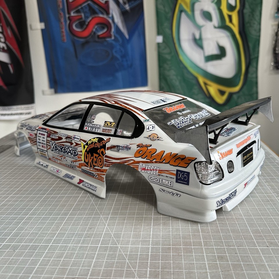Toyota Aristo Pandora RC Drift Body Painted D1 Team Orange GS300 Yokomo ...