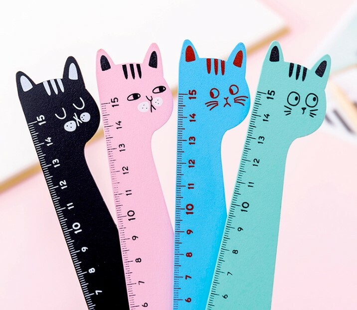 15 cm Cute Cat Kitten Rulers Stationery Kids Party Gift Bag Filler UK ...
