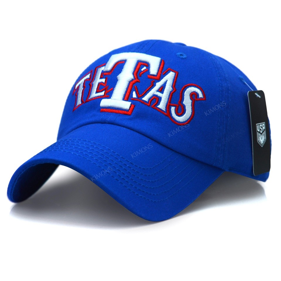 100% Cotton "TETAS" Texas Rangers Hat Overlap Snapback Blue Trucker Cap ...