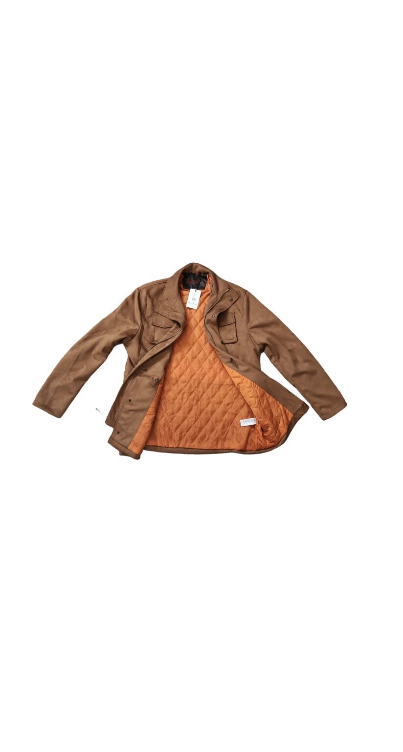New Mens Robert Graham Gentleman Suede Cargo Field Jacket Coat Cognac ...