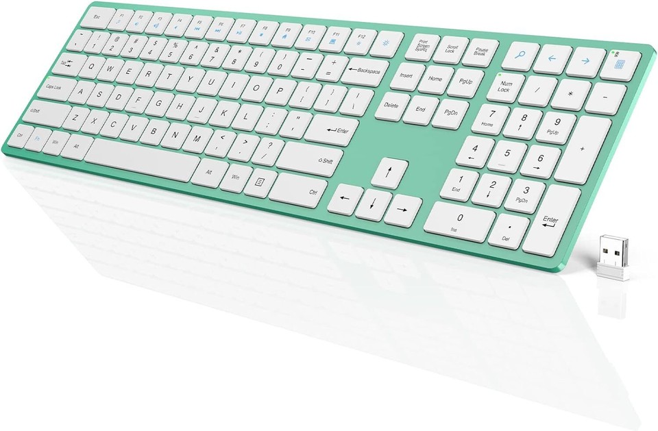 2.4GHz WisFox Wireless Keyboard Lag-Free Ultra Slim Keyboard for ...