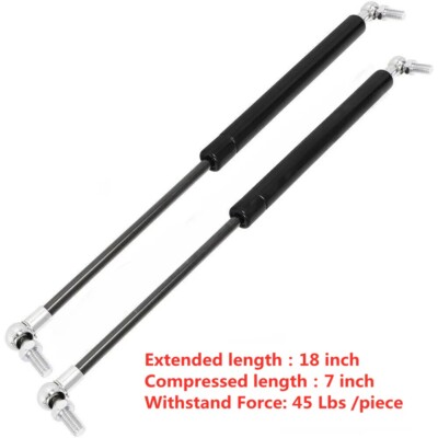 1Pair 18 Inch 45 Pound Gas Spring Rod Struts Prop Lift Props RV Tool ...