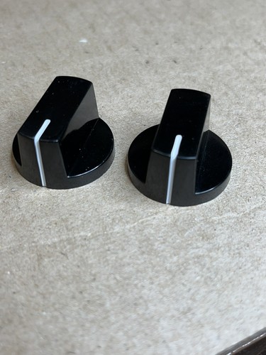 2- Guitar AMP Effect Pedal Knobs Pointer Knob-Set Screw Black-Brass Insert SE21 | eBay