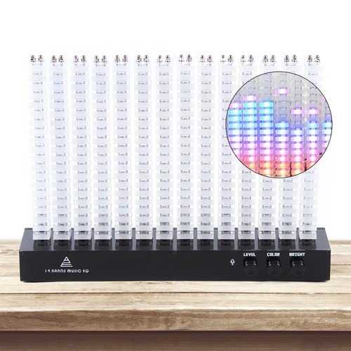 LED Music Spectrum Display Analyzer Stereo Audio Level Indicator Lamp ...