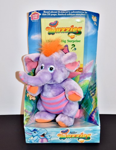 Vintage 1984 WUZZLES ELEROO New in Box Hasbro Purple Elephant Plush ...