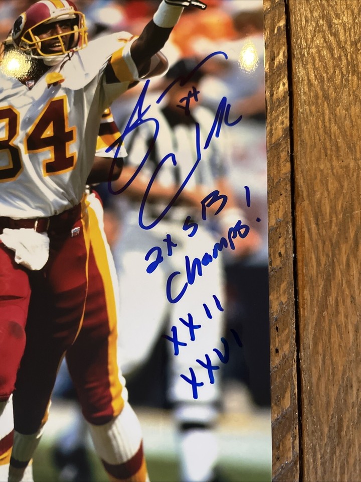 Washington Redskins Gary Clark autographed 8x10 photo - Super Bowl ...