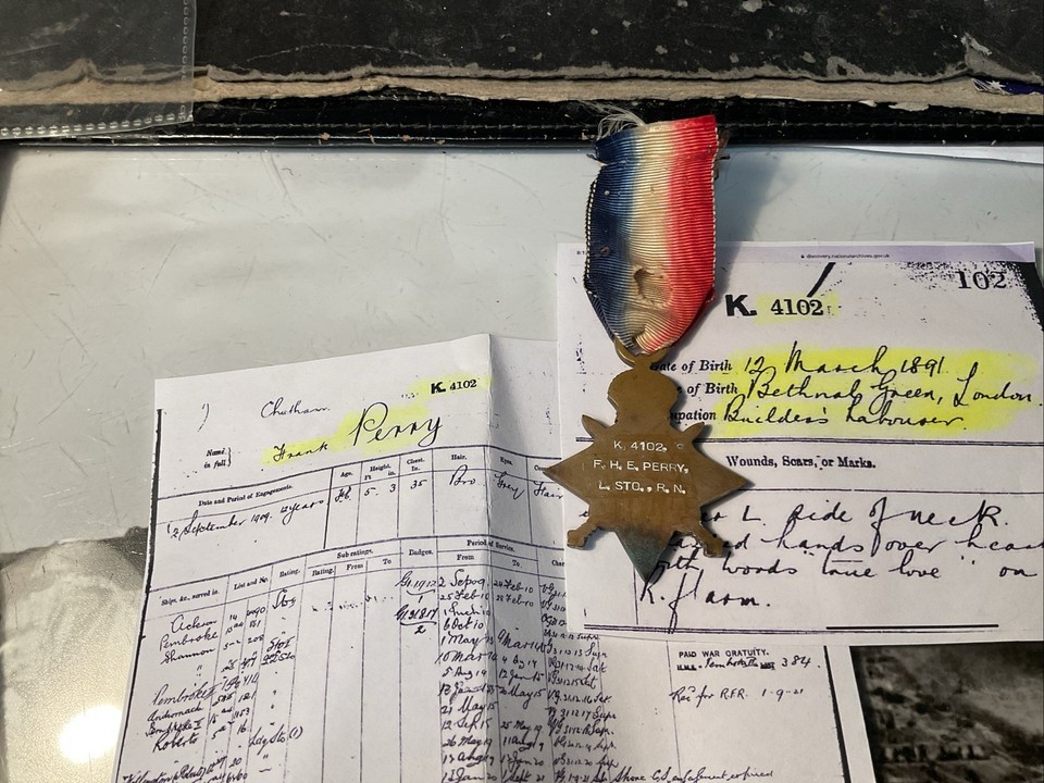 Ww1 1914-15 Star. F. PERRY L/sto RN. (Gallipoli campaign ). C518 | eBay UK
