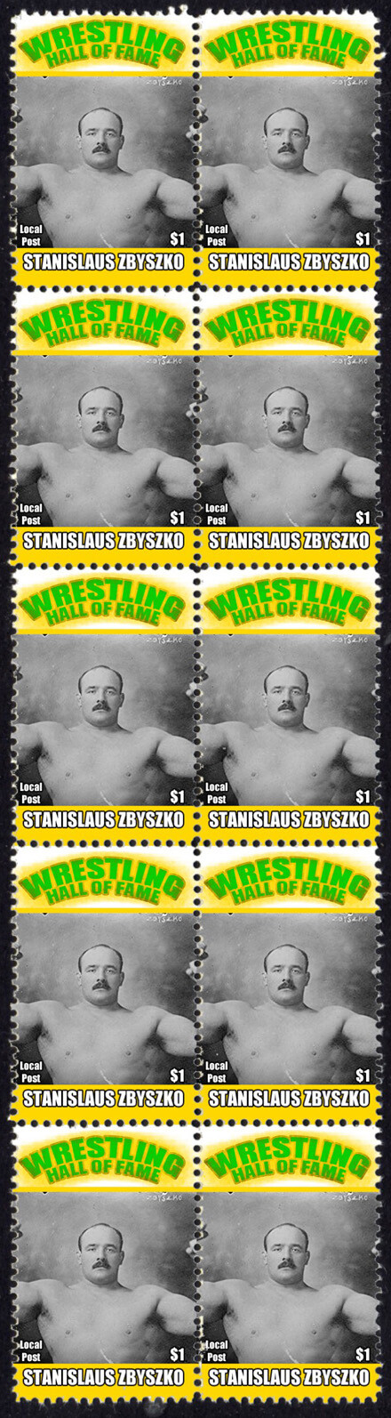 STANISLAUS ZBYSZKO WRESTLING HALL OF FAME STRIP OF 10 MINT STAMPS | eBay