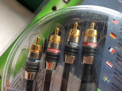 🎁 Monster Cable Interlink 250 1m/3.3ft 🆕 RCA Balanced Audio ...
