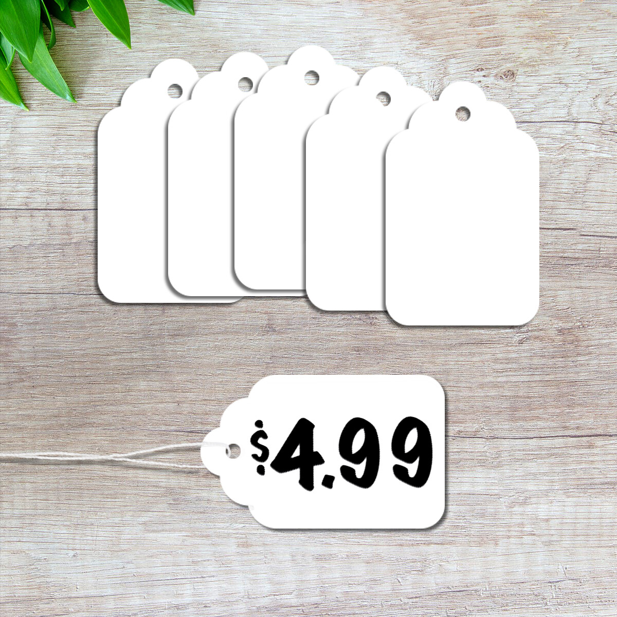 1000 Blank White Merchandise Price Tags +Strings 1.88*1.17in Retail ...